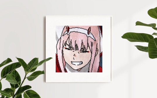Anime Pillow Cross Stitch Pattern | Big Embroidery Design (PDF) - Etsy