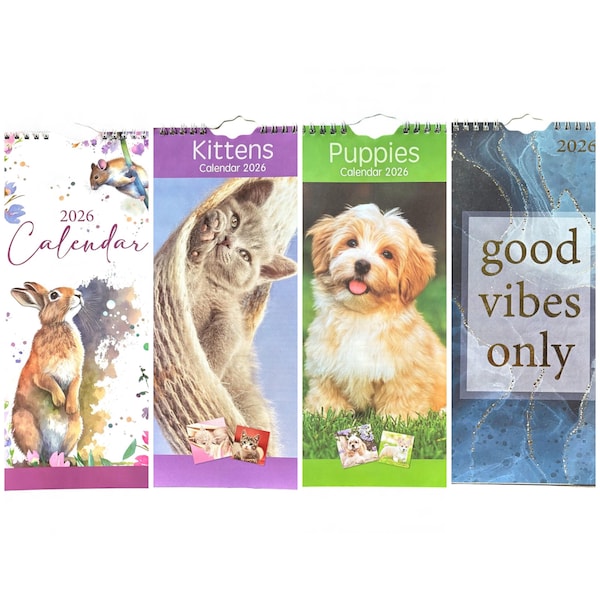 Slim Calendars 2026 - Etsy UK