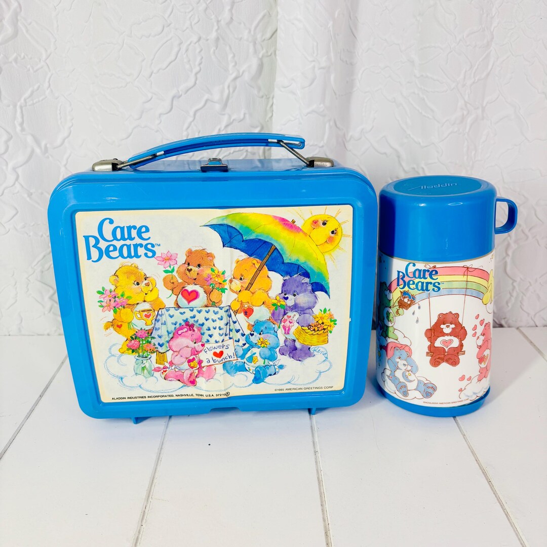 Vintage Aladdin Care Bears Lunch Box and Thermos, Vintage Lunch Box ...