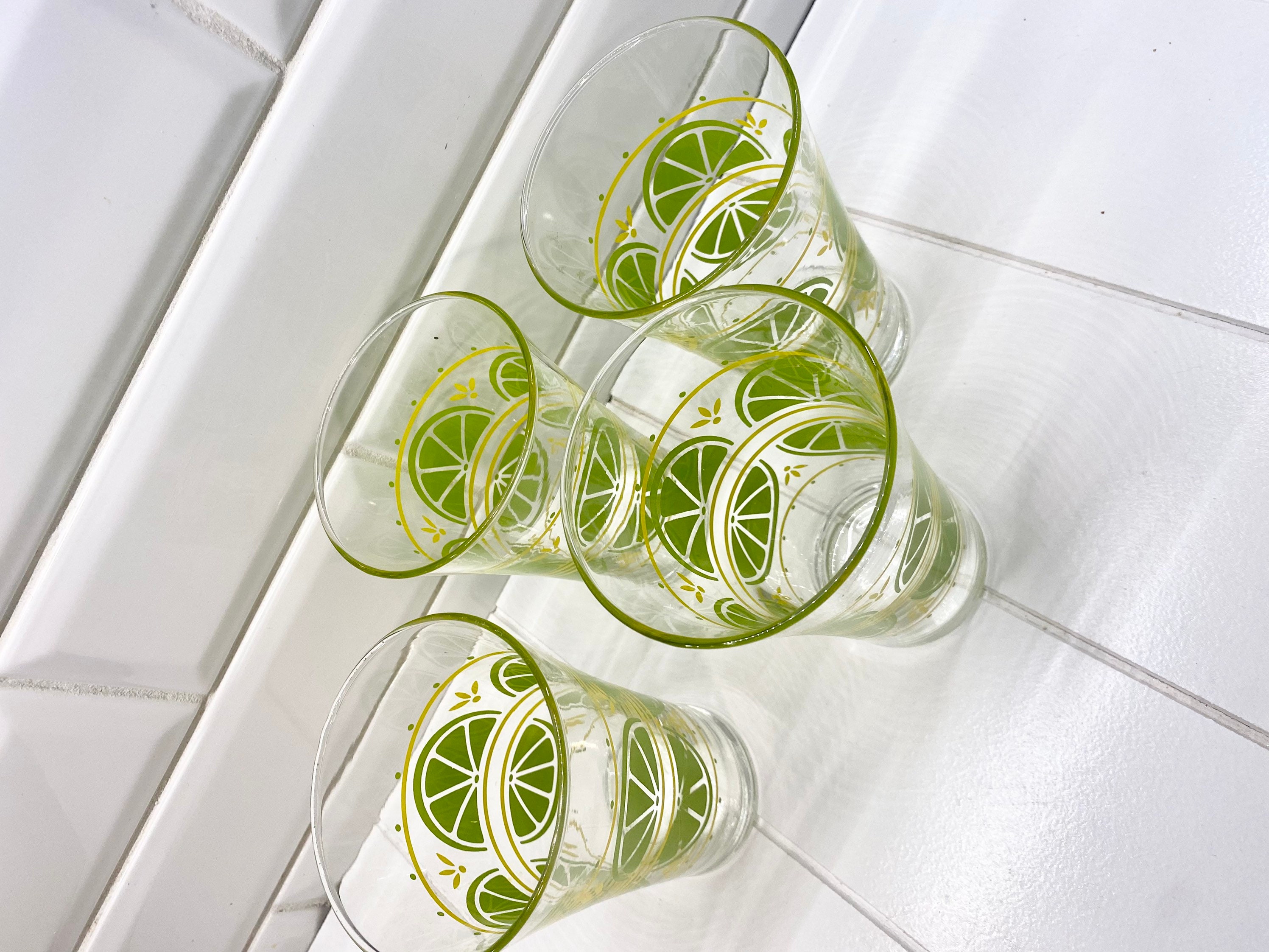 Vintage Lime and Lemon Libbey Water Glasses Vintage Lime - Etsy