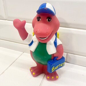 Vintage Barney and Friends PVC Plastic Piggy Bank, Vintage Barney Bank ...