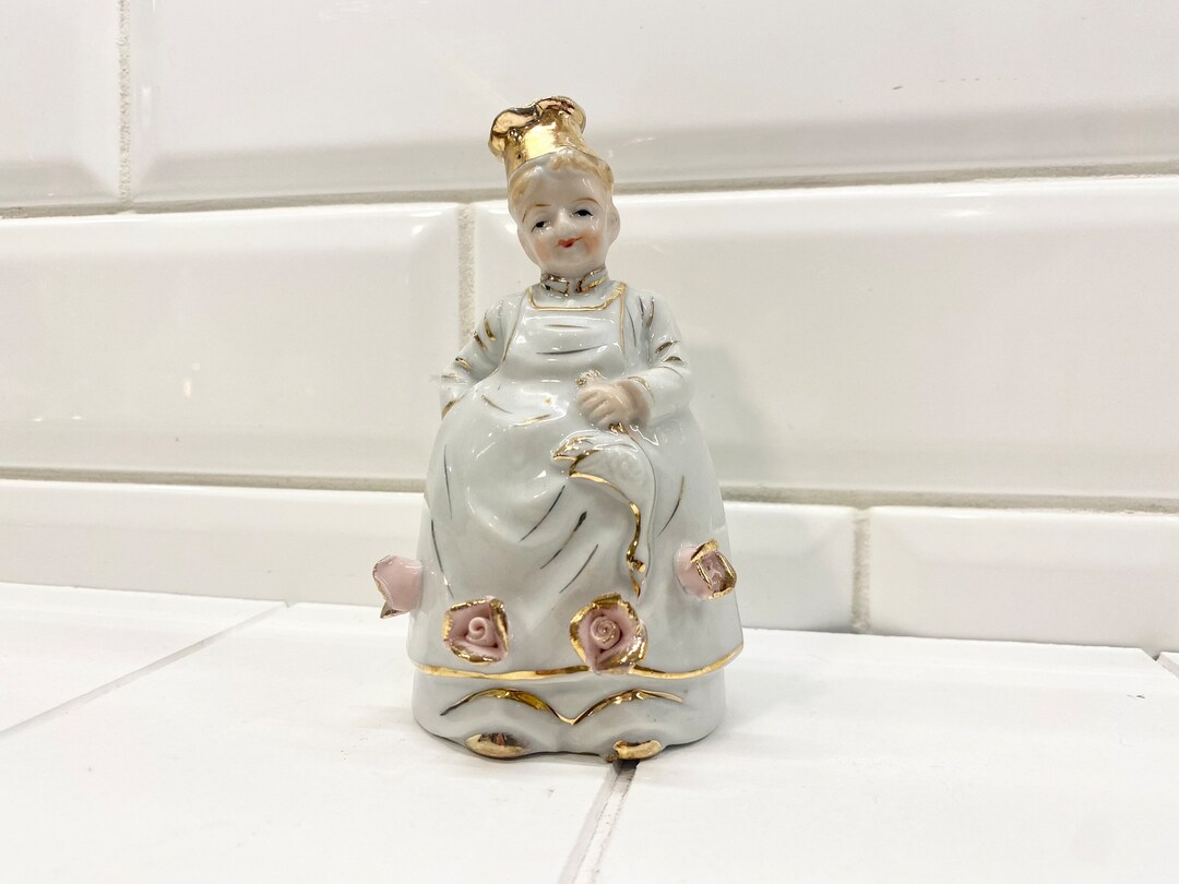 Vintage Made in Japan Ceramic Lady Maid Chef Bell, Vintage Ceramic ...