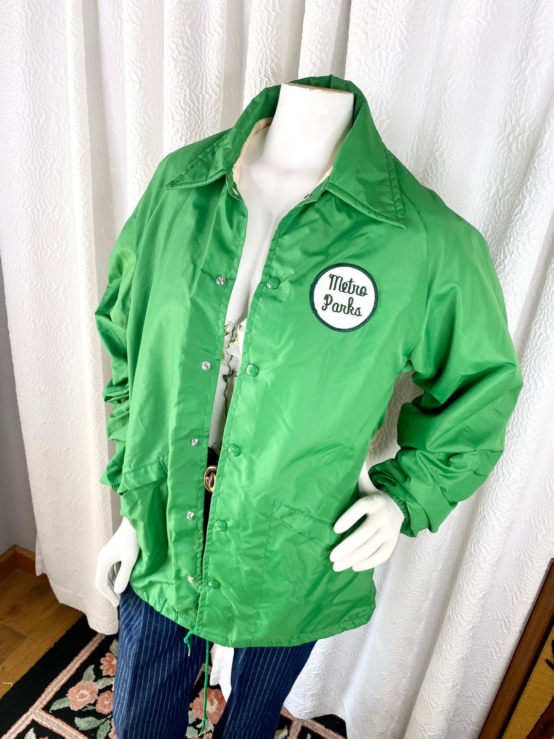 Vintage King Louie Emerald Green Metro Parks Windbreaker, Vintage 1970s ...