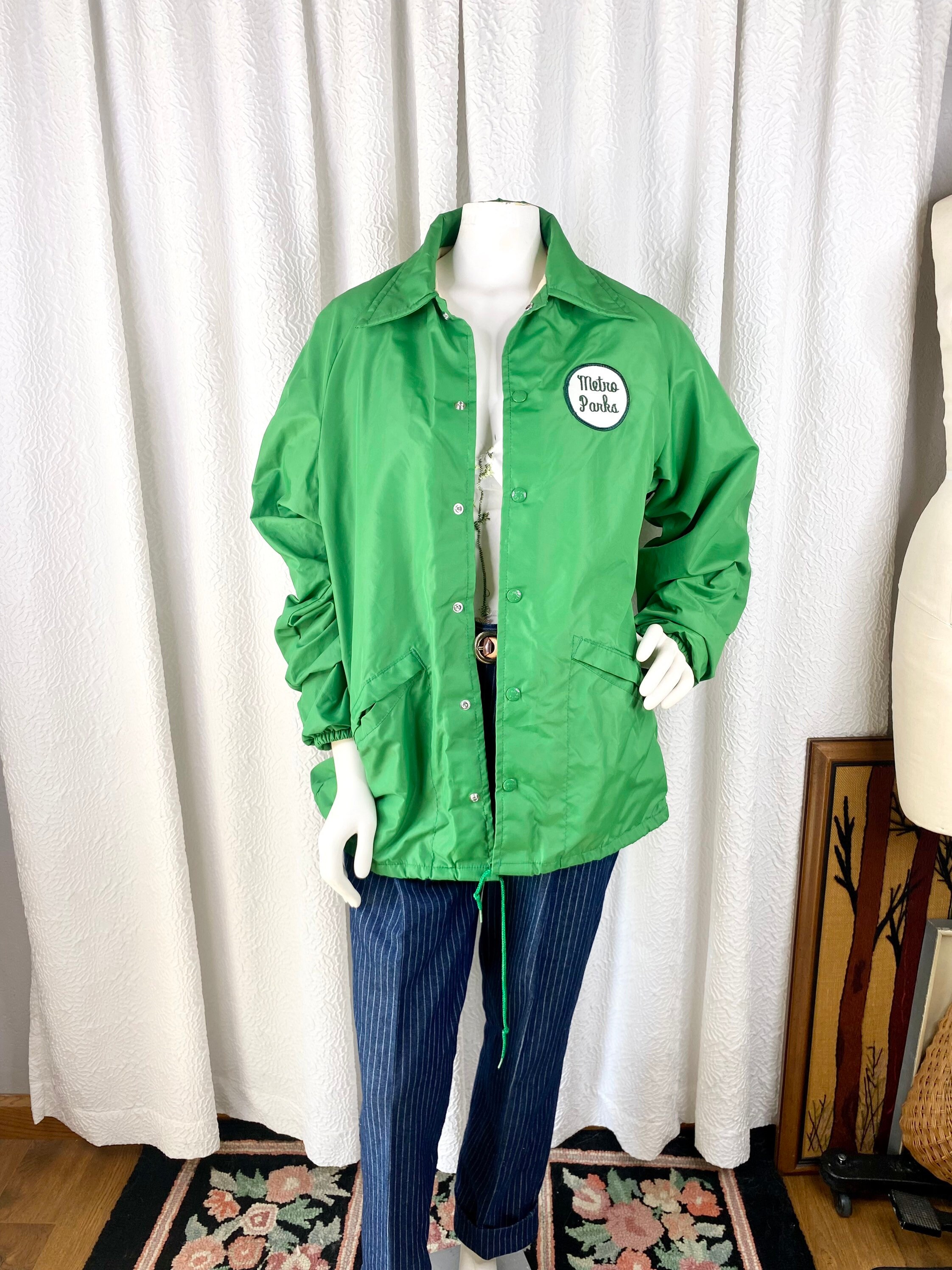 Vintage King Louie Emerald Green Metro Parks Windbreaker, Vintage 1970s ...