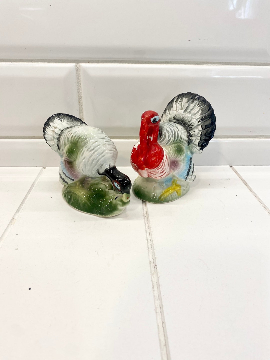 Vintage Japan Turkey Ceramic Figurines, Vintage Ceramic Turkey Decor ...