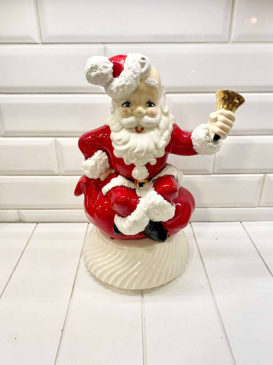 Vintage Large Handmade Ceramic Santa, Vintage Santa, Retro Santa, Large ...