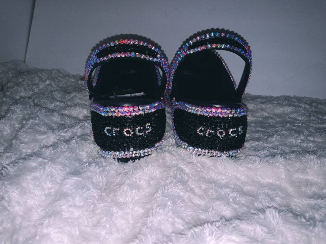 Blingy Crocs.....rhinestone Covered Work Crocs No Holes in - Etsy