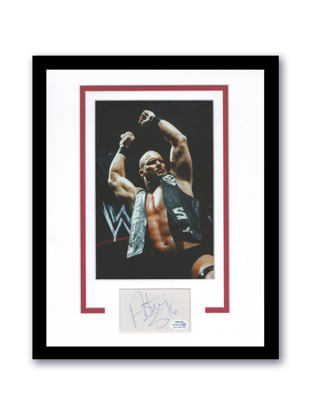 WWF Stone Cold Steve Austin Autographed Signed 11x14 Framed Display WWE ...