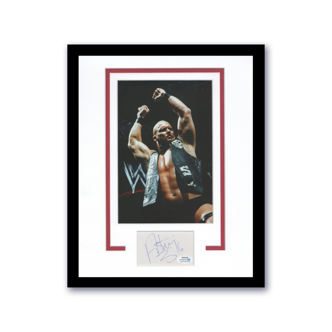 WWF Stone Cold Steve Austin Autographed Signed 11x14 Framed Display WWE ...
