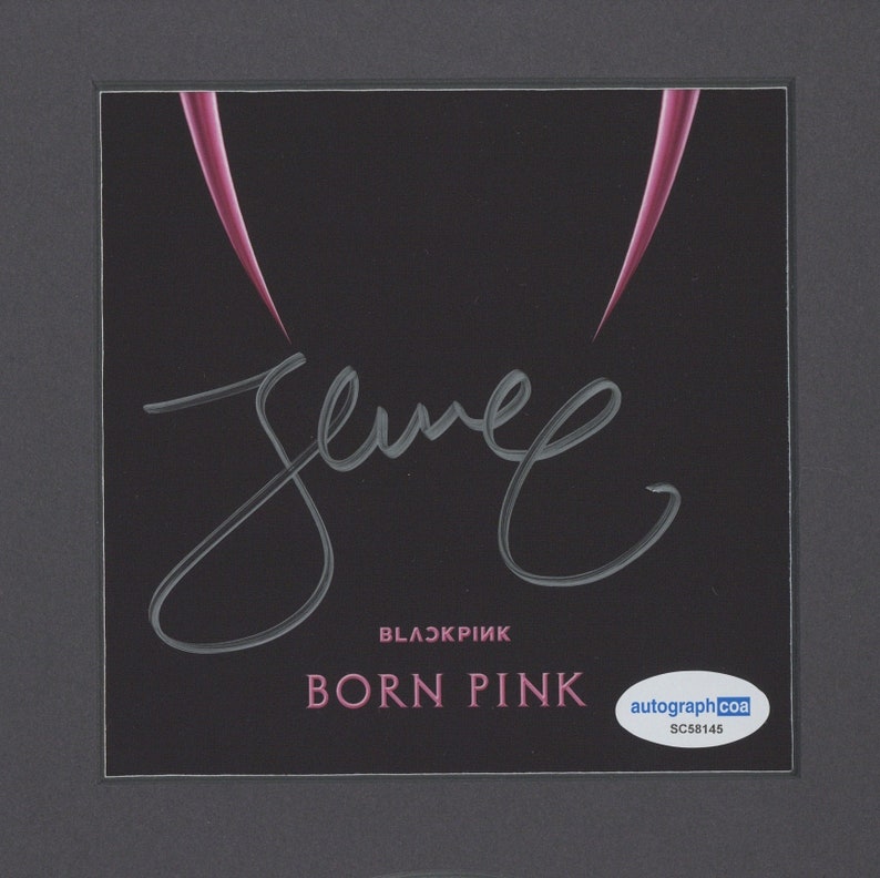 Blackpink Jennie Autographed Signed 11x14 Framed CD Photo Pink Venom ...