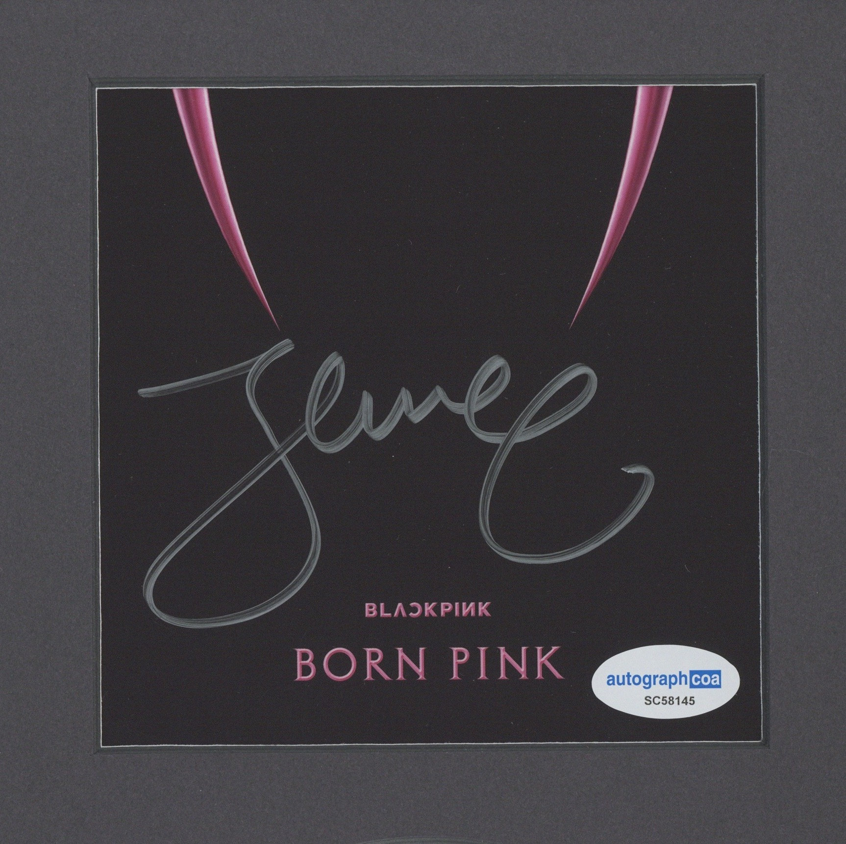 Blackpink Jennie Autographed Signed 11x14 Framed CD Photo Pink Venom ...