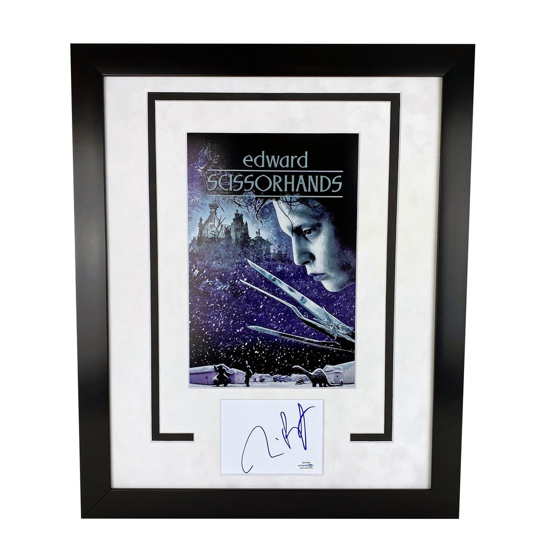 Tim Burton Edward Scissorhands Autographed Signed 16x20 Framed Display ...