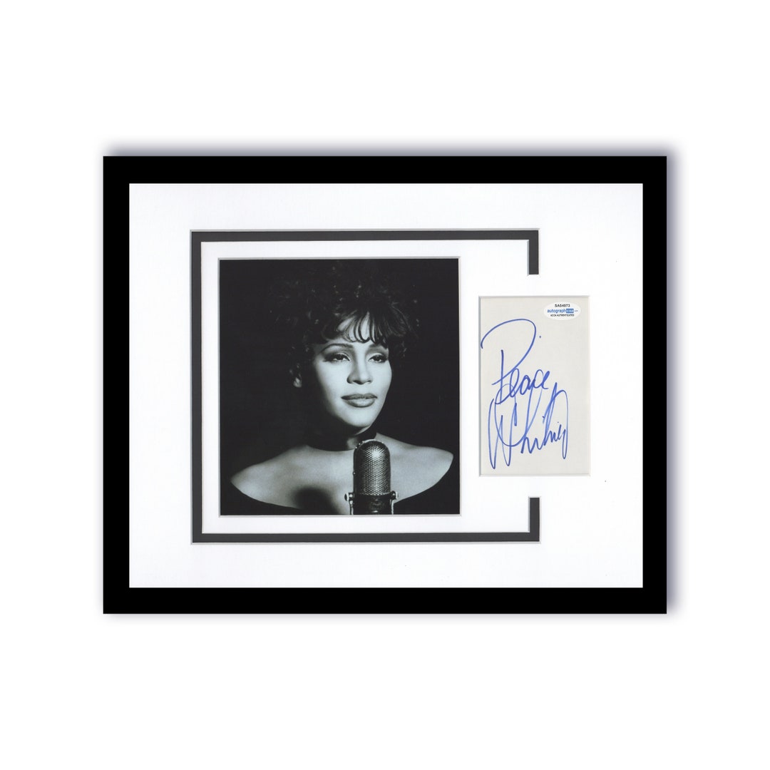 Whitney Houston Autographed Signed 11x14 Framed Photo Display - Etsy UK