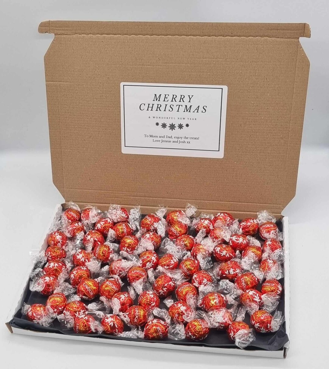 Personalised Lindt Chocolate Balls Lindor Lindt Christmas Set Chocolate ...