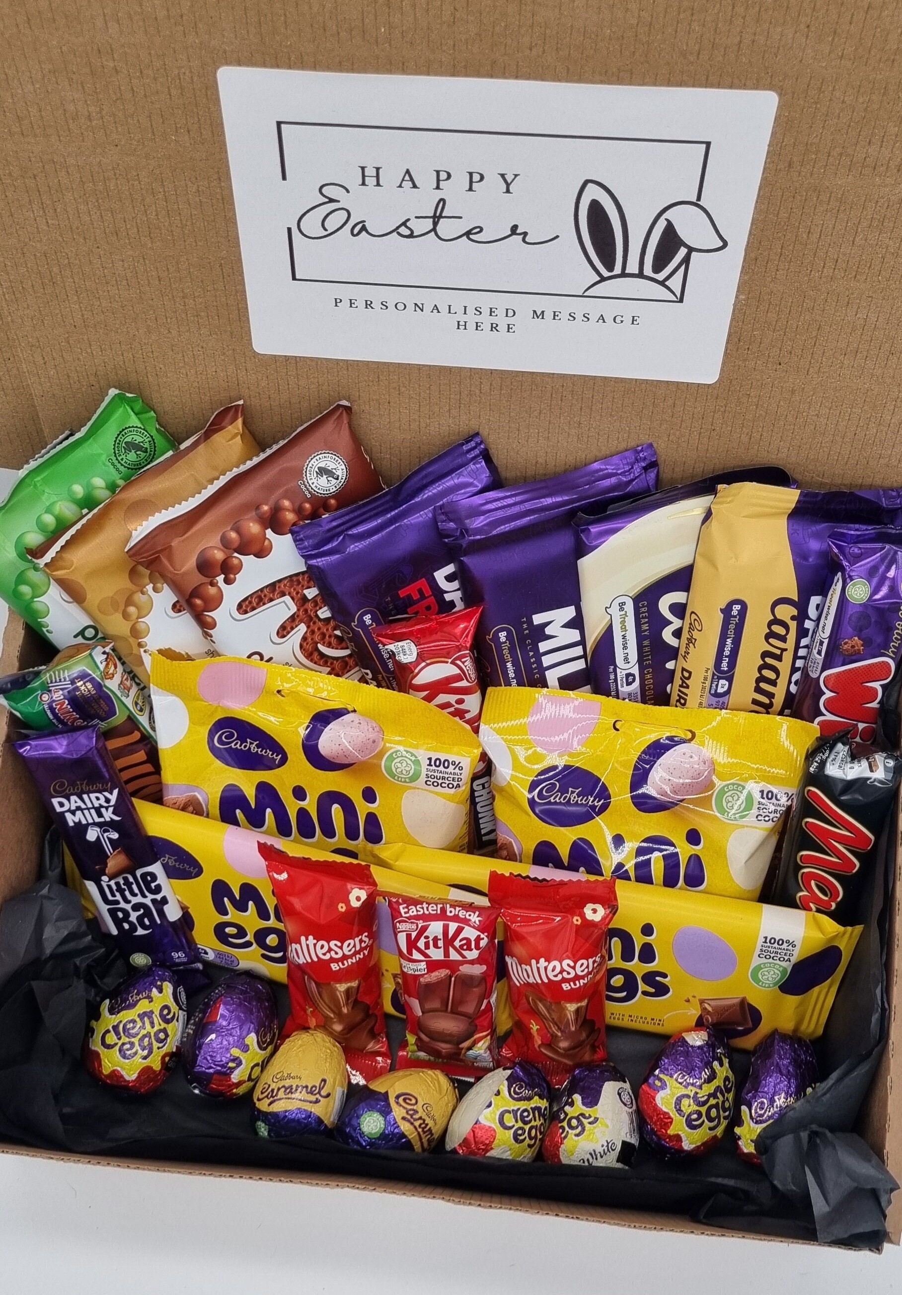 Mega EASTER Gifts Personalised Easter Gift Hampers Easter Gifts Mini Eggs Cadburys Cream Eggs ...
