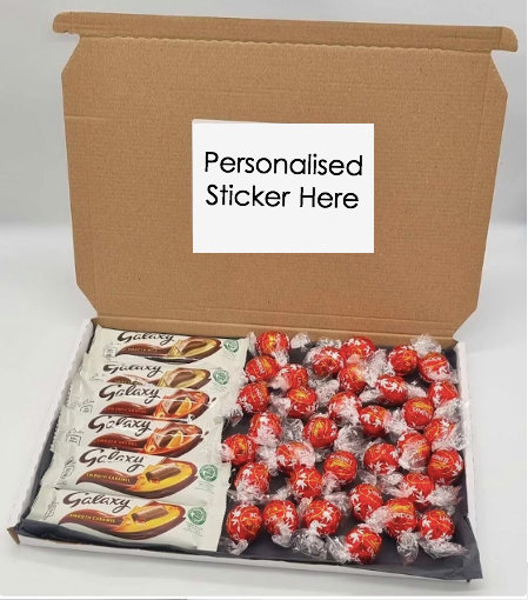Personalised Lindt & Galaxy Hampers Lindor Chocolate Galaxy Chocolate ...
