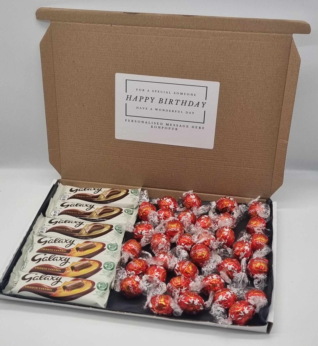 Personalised Lindt & Galaxy Hampers | Lindor Chocolate | Galaxy ...