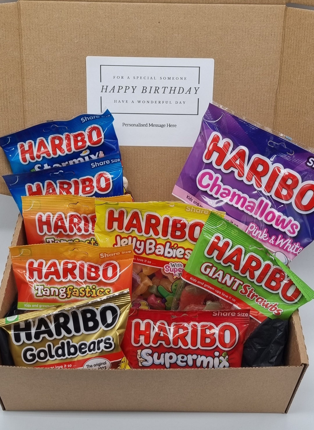 Personalised HARIBO Hamper Valentines Date Night 9 Share Sized Haribo ...