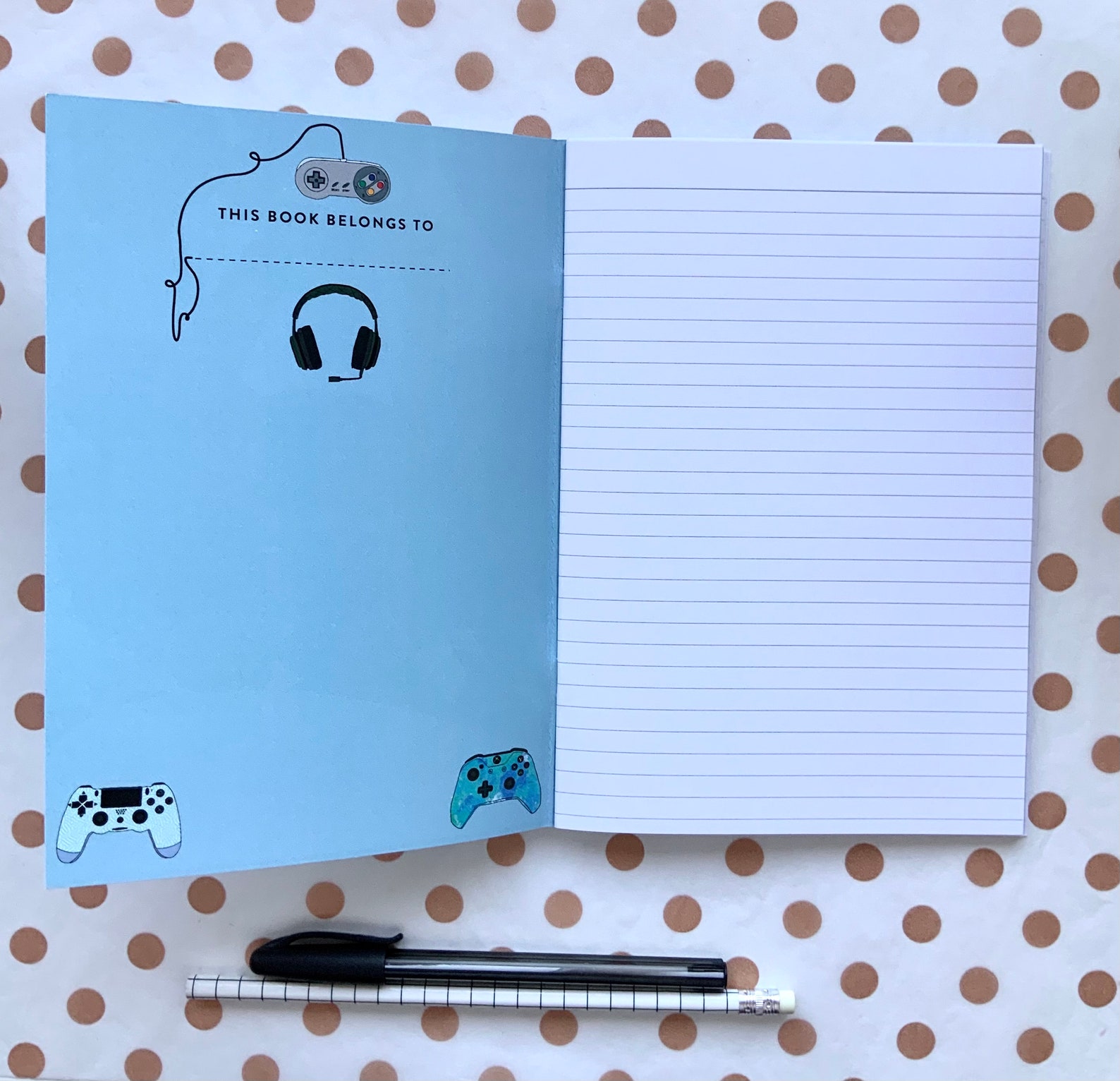 Gamer Notebook A5 Notebook Design Journal | Etsy