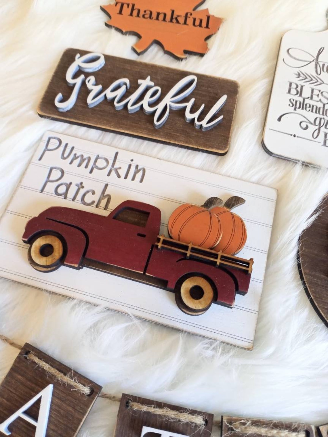 Fall Tier Tray Decor.. Fall Mini Signs.. Fall Signs for Tier Tray ...