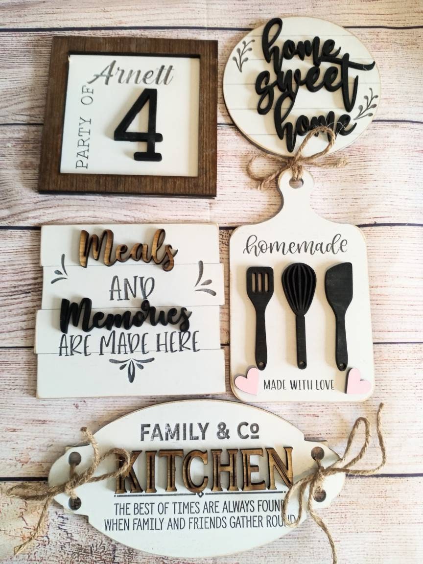 Kitchen Tier Tray Sign... Kitchen Signs...3d Mini Signs for - Etsy