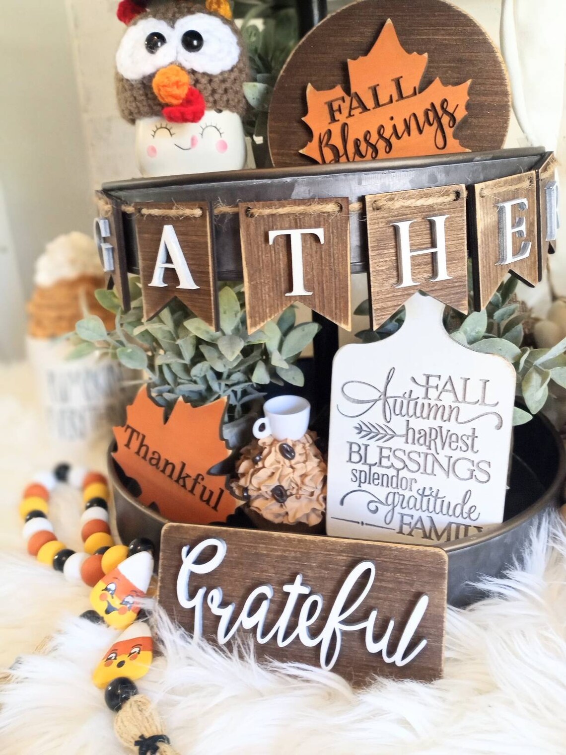 Fall Tier Tray Decor.. Fall Mini Signs.. Fall Signs for Tier Tray ...
