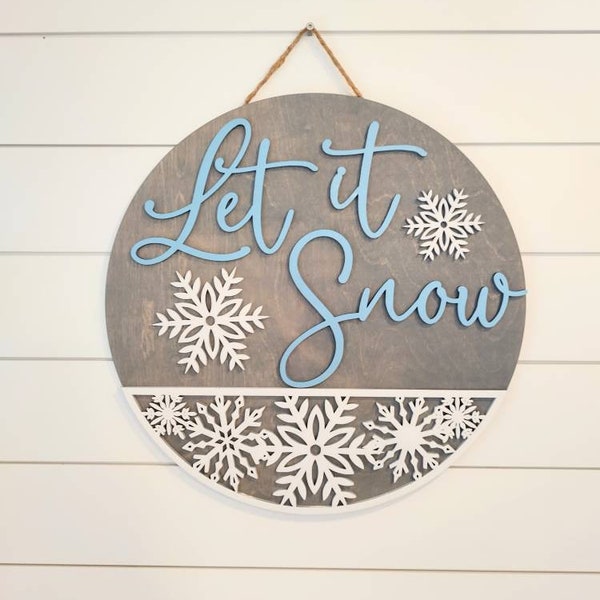 Let It Snow Sign - Etsy