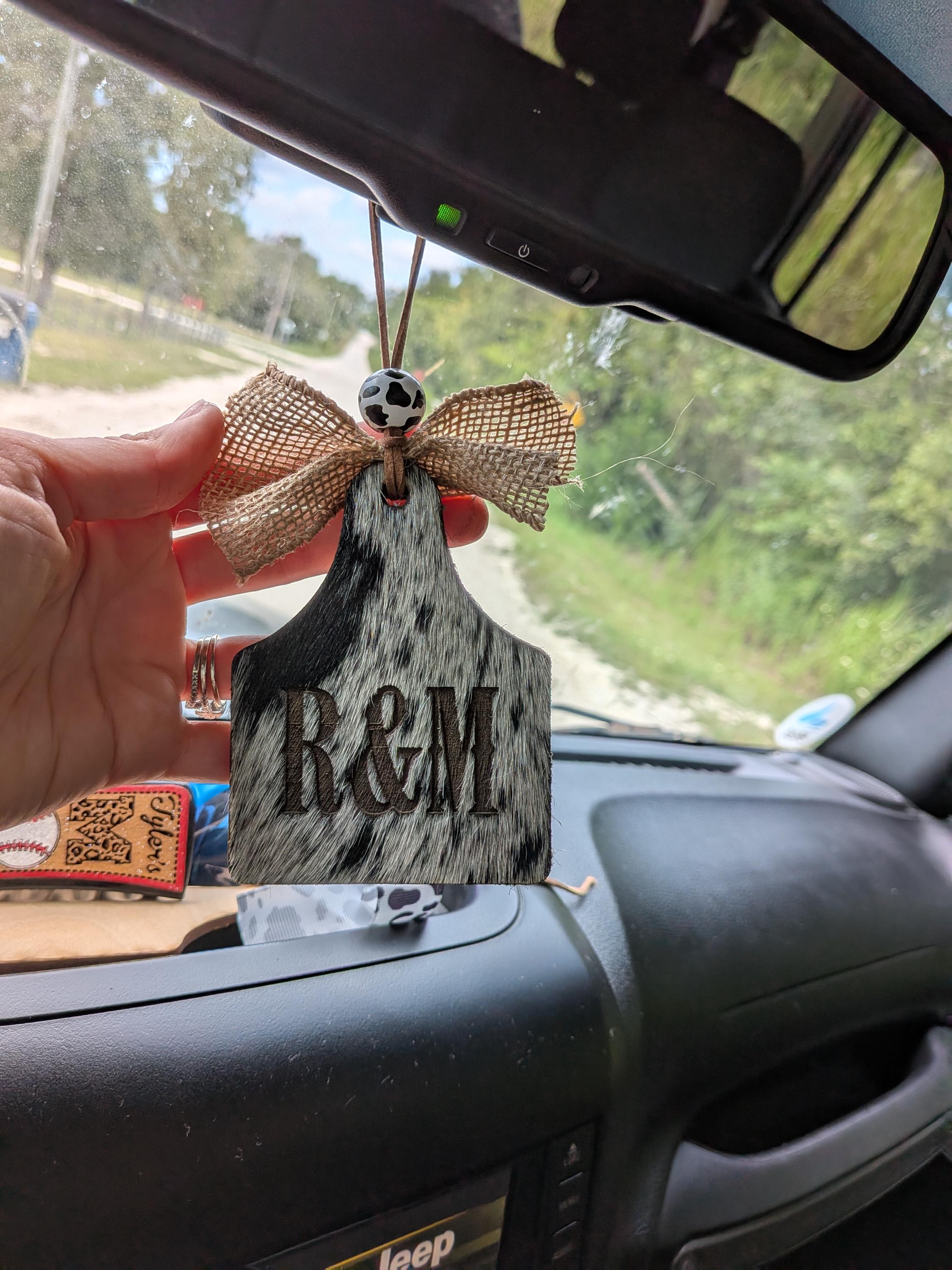 Cowhide Car Charm, Authentic Cowhide,cowhide Ornament,car Charm ...