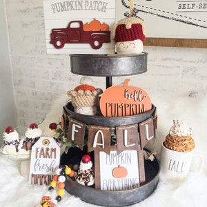 Fall Tier Tray Decor. Thanksgiving Tier Tray Decor..pumpkin.. Fall ...