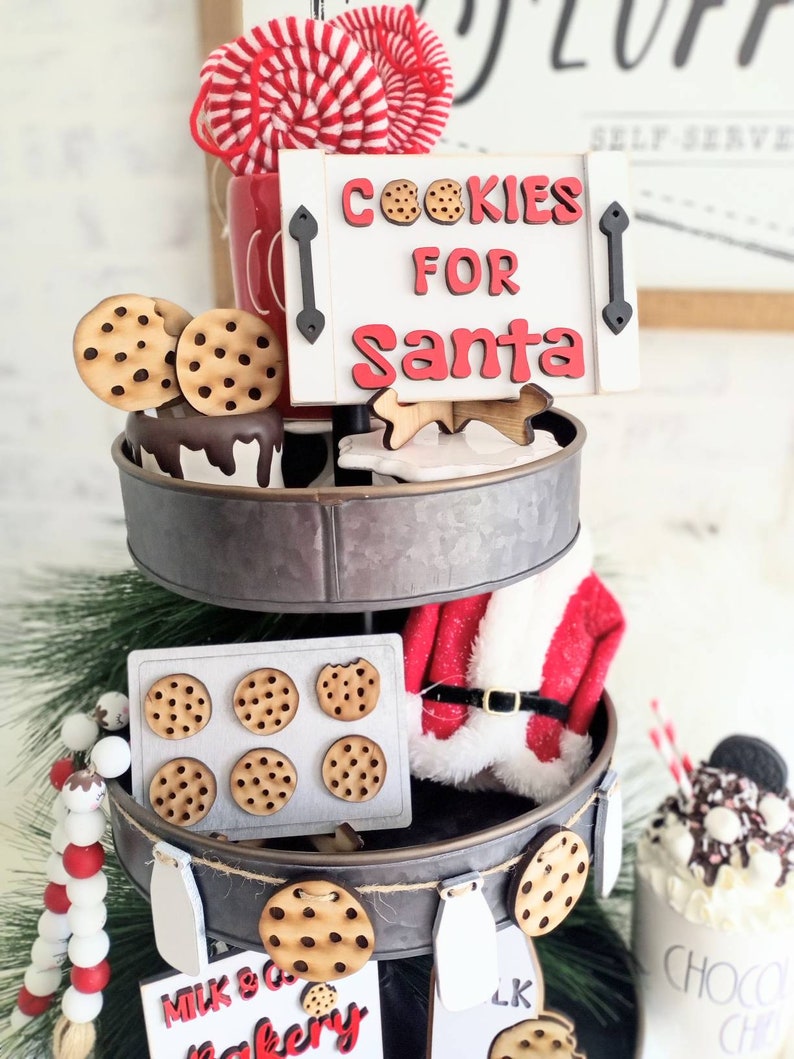 Santa's Milk and Cookies. Santa Milk and Cookies Tier - Etsy