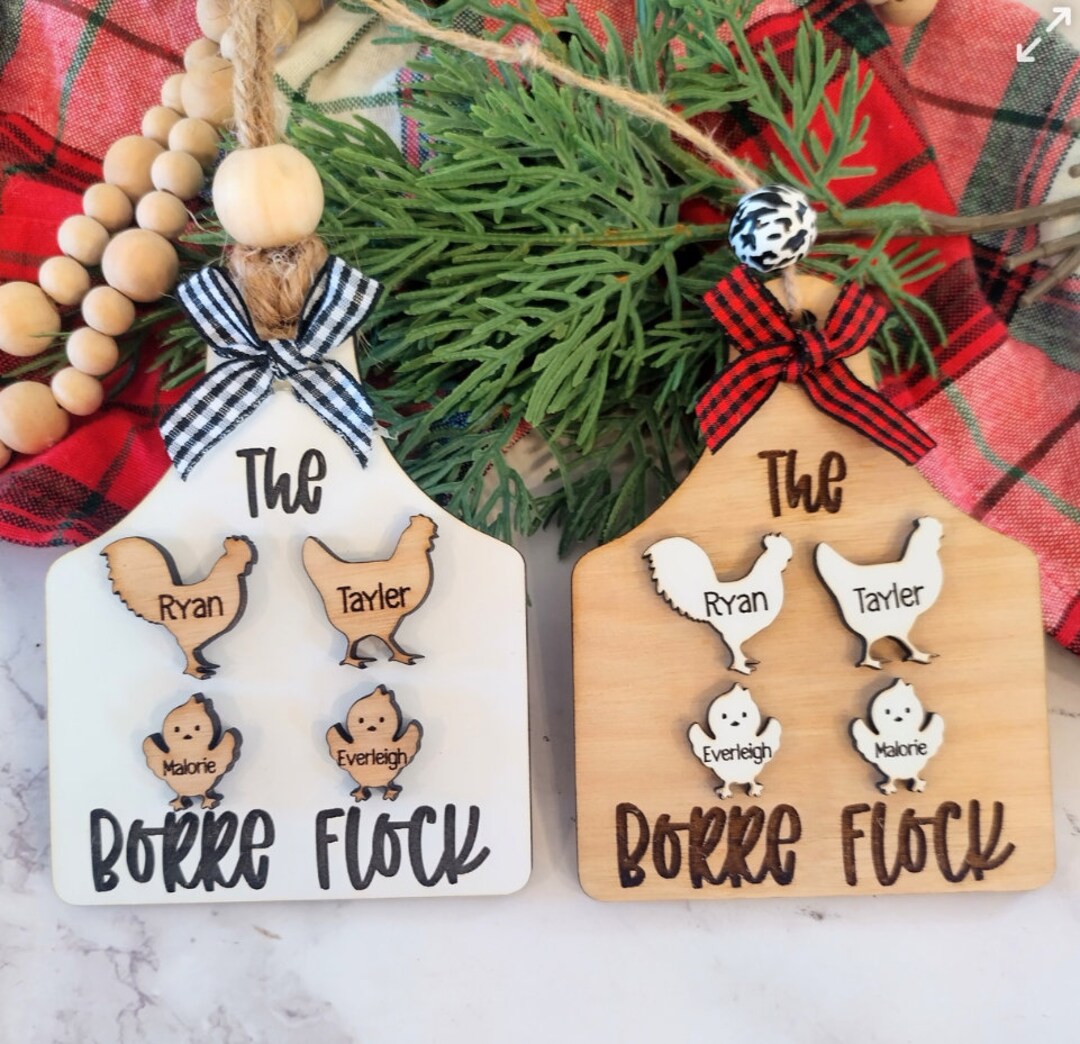 Chicken Ornament. Christmas Ornamnet. Crazy Chicken Lady Gift. Gifts ...