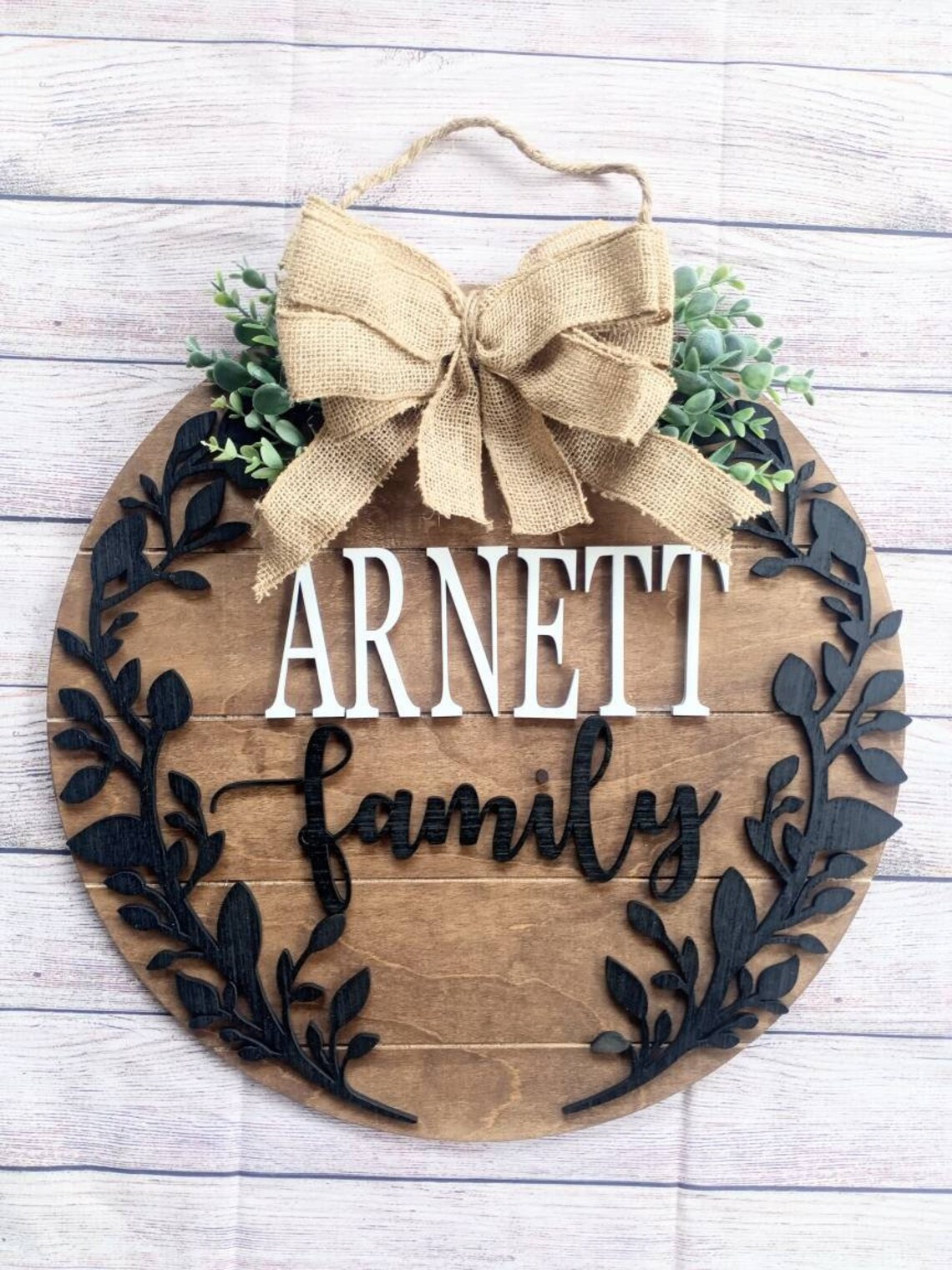 Circle Personalized Front Door Name sign .... last name door | Etsy