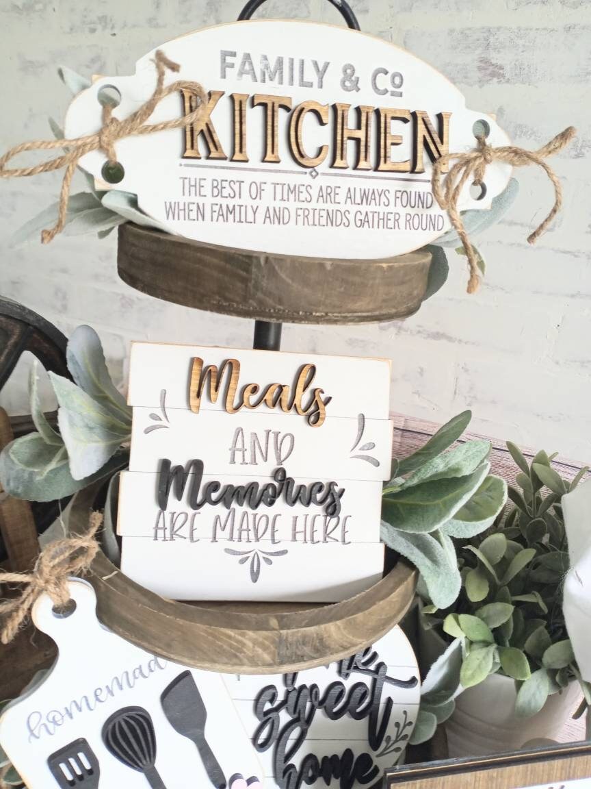 Kitchen Tier Tray Sign... Kitchen Signs...3d Mini Signs for - Etsy
