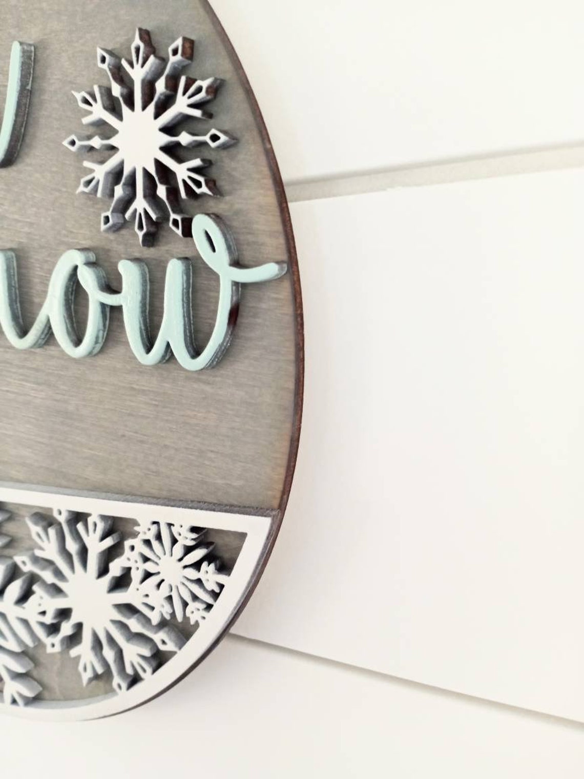 Let It Snow Door Hanger. Winter Door Hanger. Christmas Door - Etsy