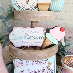 Ice Cream Tier Tray Decor I Scream You Scream We All Scream for Ice ...