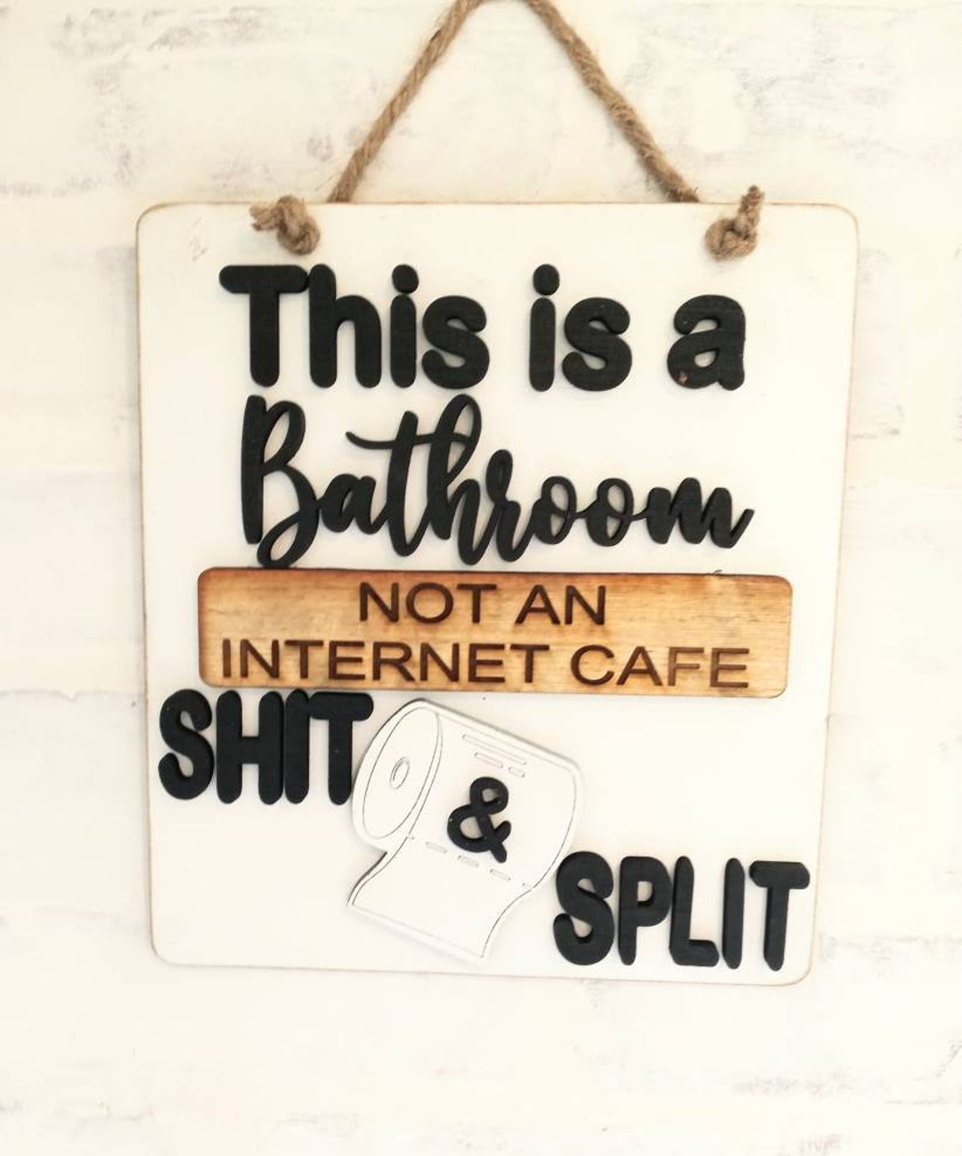 Shit and Split. Not an Internet Cafe.. Funny Bathrooms Signs. Signs for ...