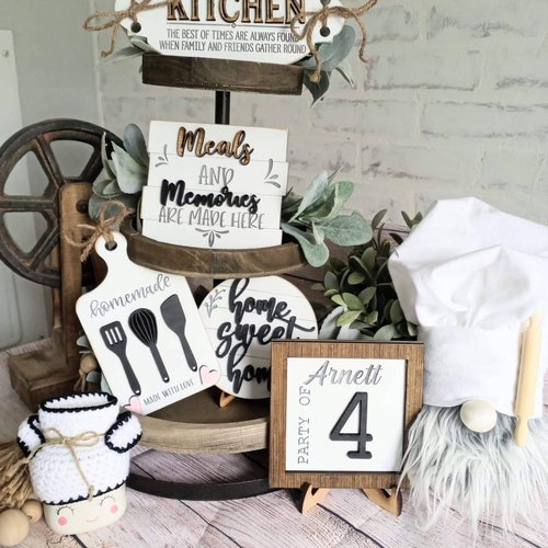 Kitchen Tier Tray Sign... Kitchen Signs...3d Mini Signs for - Etsy