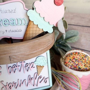 Ice Cream Tier Tray Decor I Scream You Scream We All Scream for Ice ...