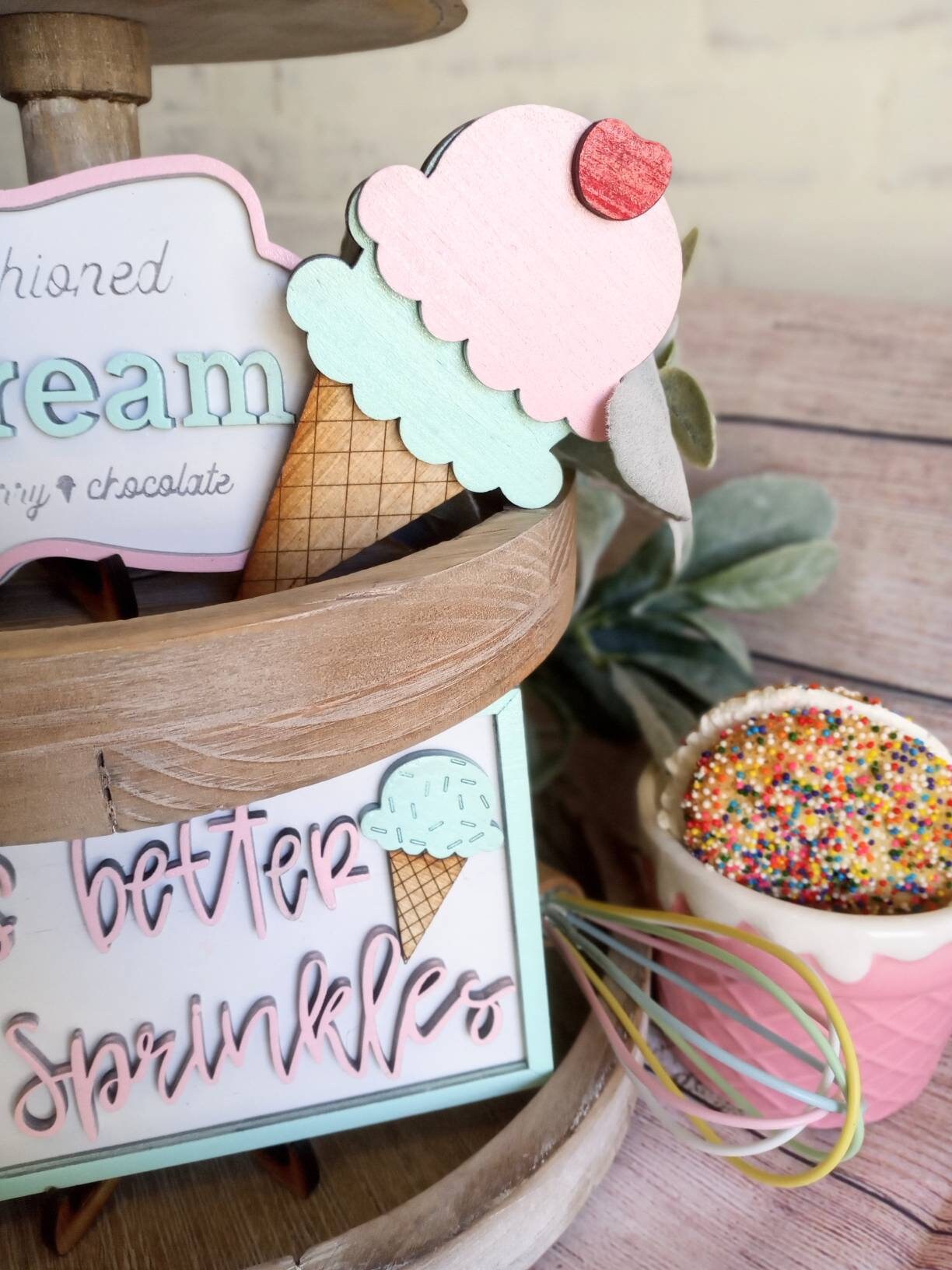 Ice Cream Tier Tray Decor I Scream You Scream We All Scream - Etsy