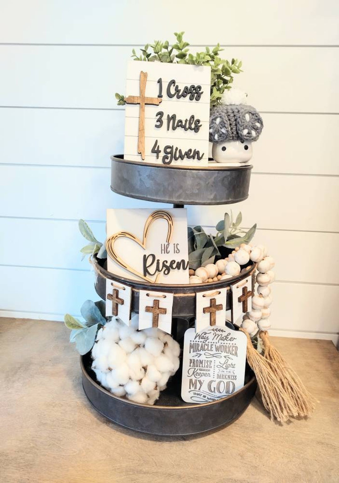 Easter Tier Tray. Jesus Tier Tray. He is Risen. Religious Tier Tray ...