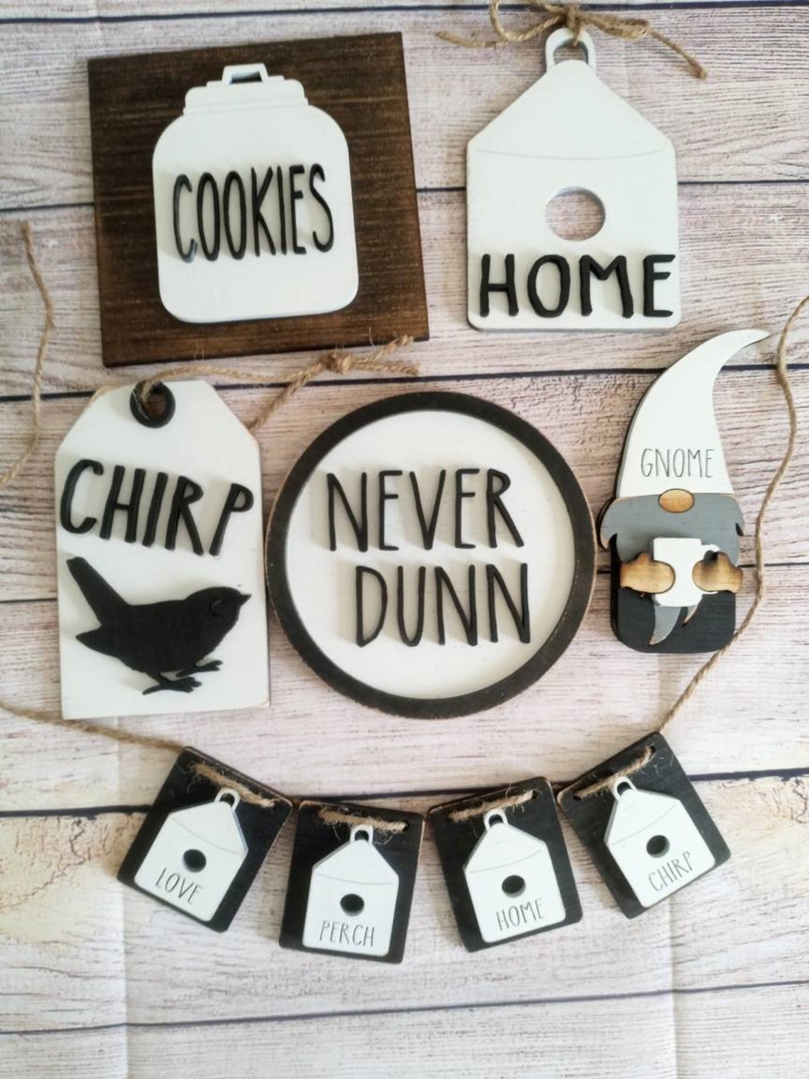 Rae Dunn Tier Tray Decor Rae Dunn Farmhouse Gnome Tier Tray Decor ...