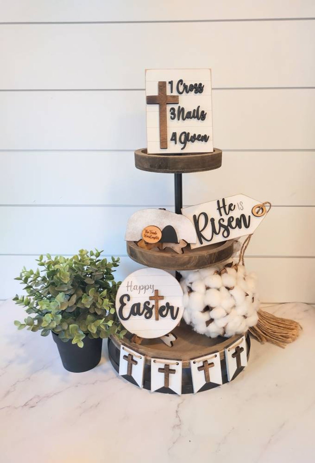 Easter Tier Tray. Jesus Tier Tray. He is Risen. Religious Tier Tray ...