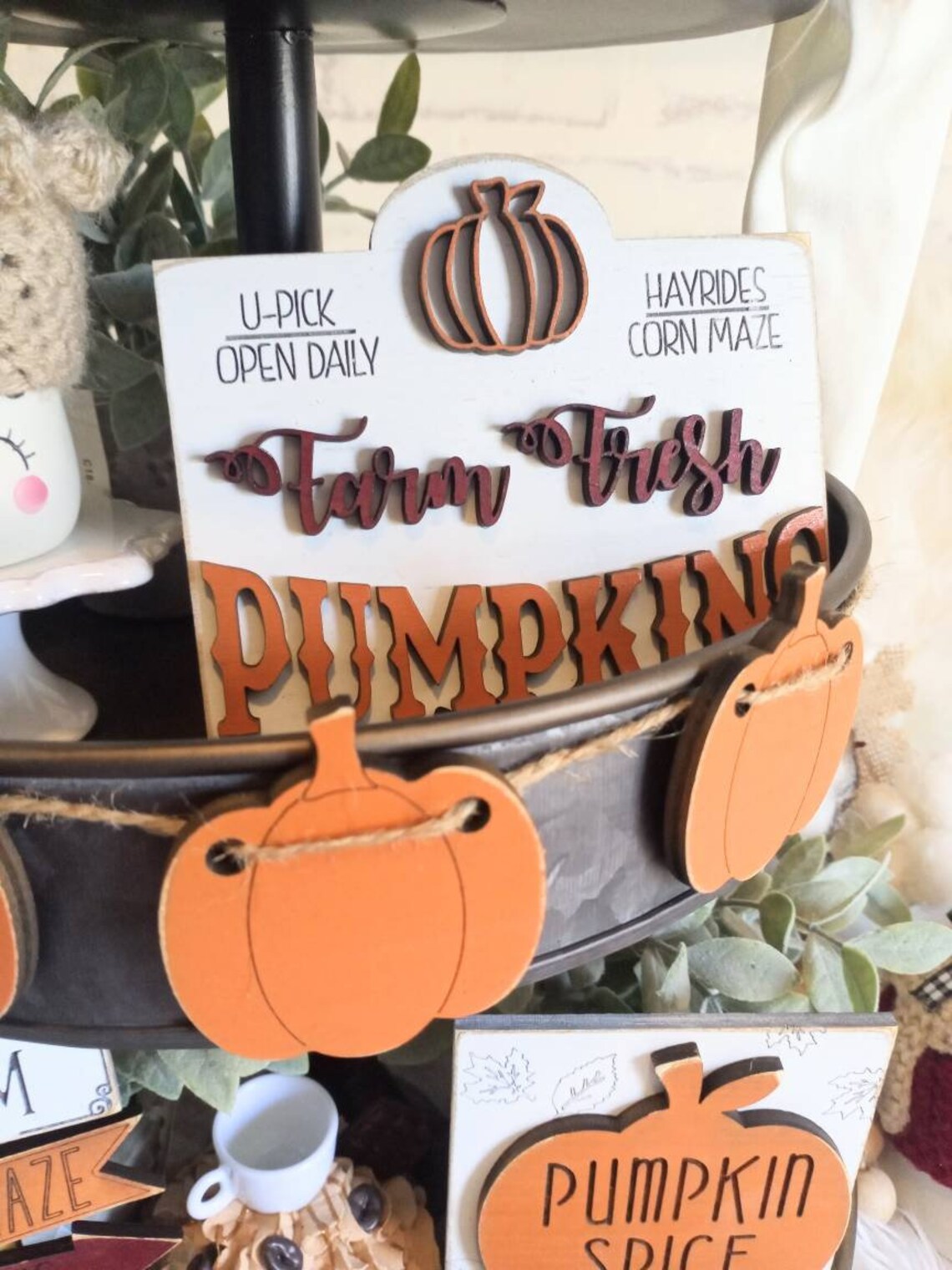 Fall Tier Tray Decor.. Fall Mini Signs.. Fall Signs for Tier Tray ...