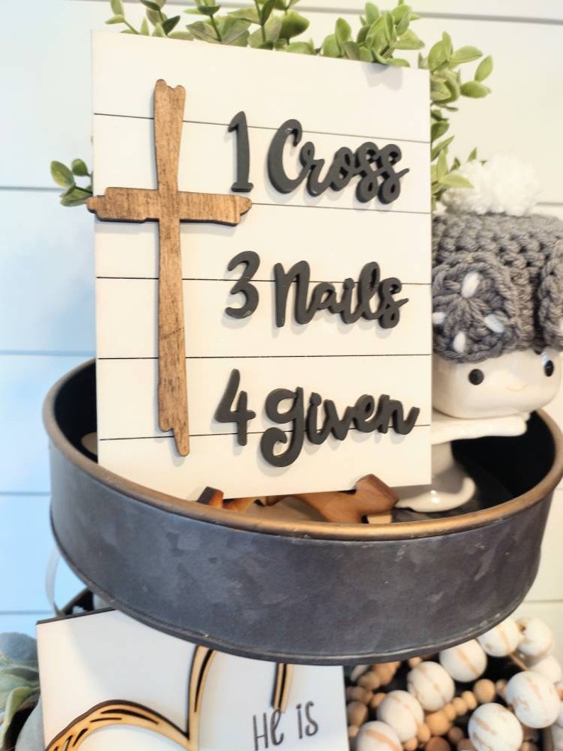 Easter Tier Tray. Jesus Tier Tray. He is Risen. Religious Tier - Etsy