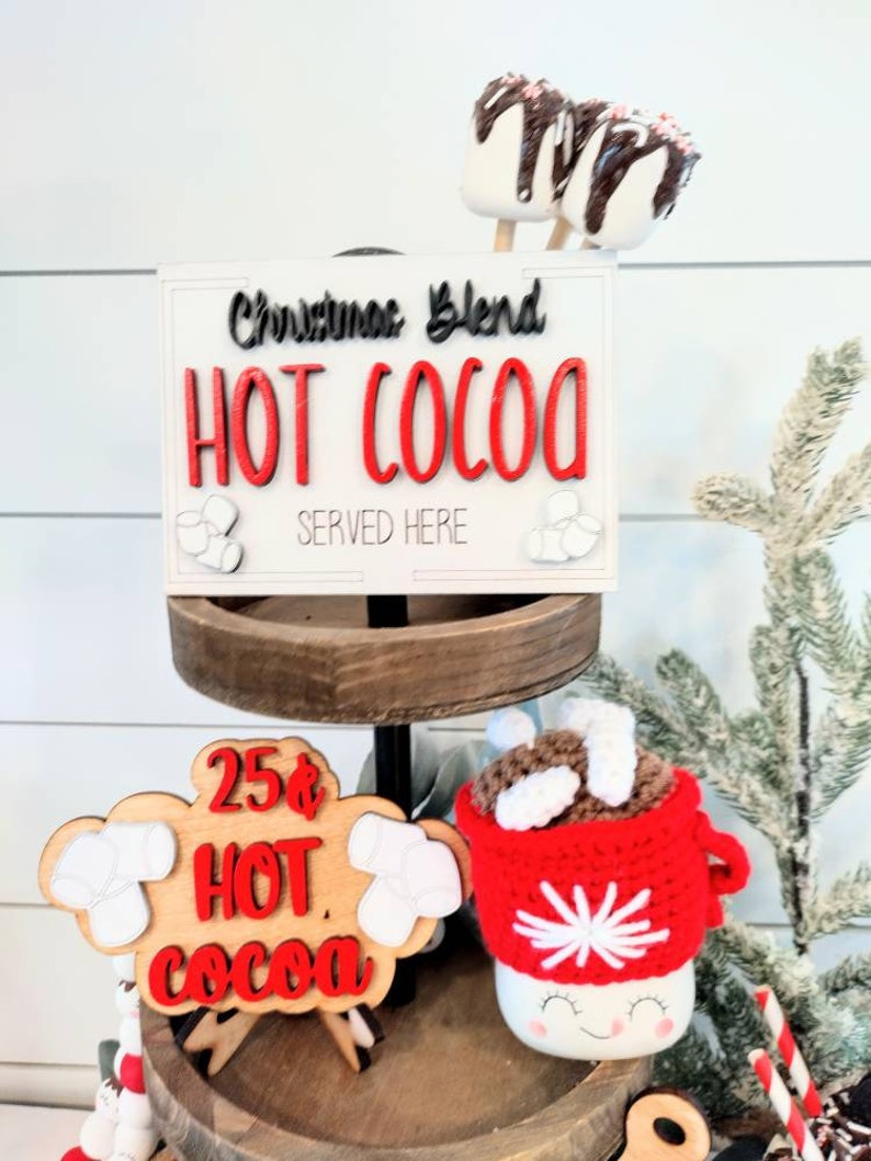 Hot Cocoa Tier Tray.hot Cocoa Bar. Hot Cocoa Display. Mini - Etsy
