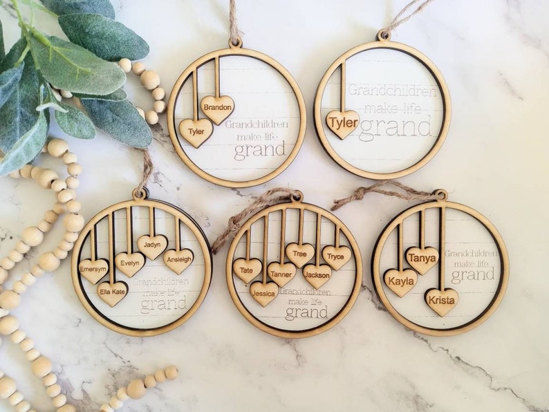 Personalized Christmas Ornaments. Grandparent Gift. Christmas - Etsy