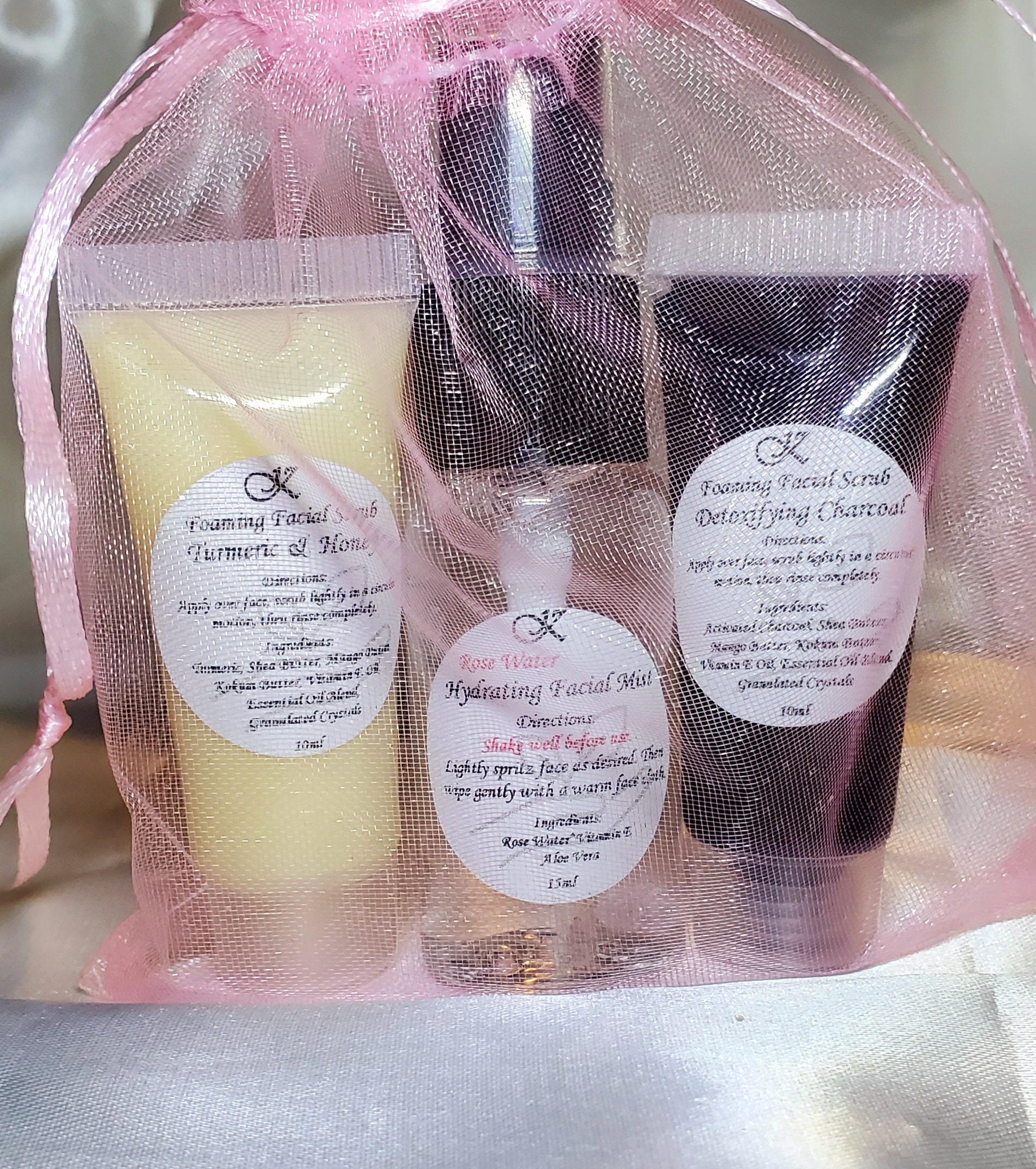 Facial Cleanser Set Consists of Charcoal Scrub Turmeric and Honey Scrub ...