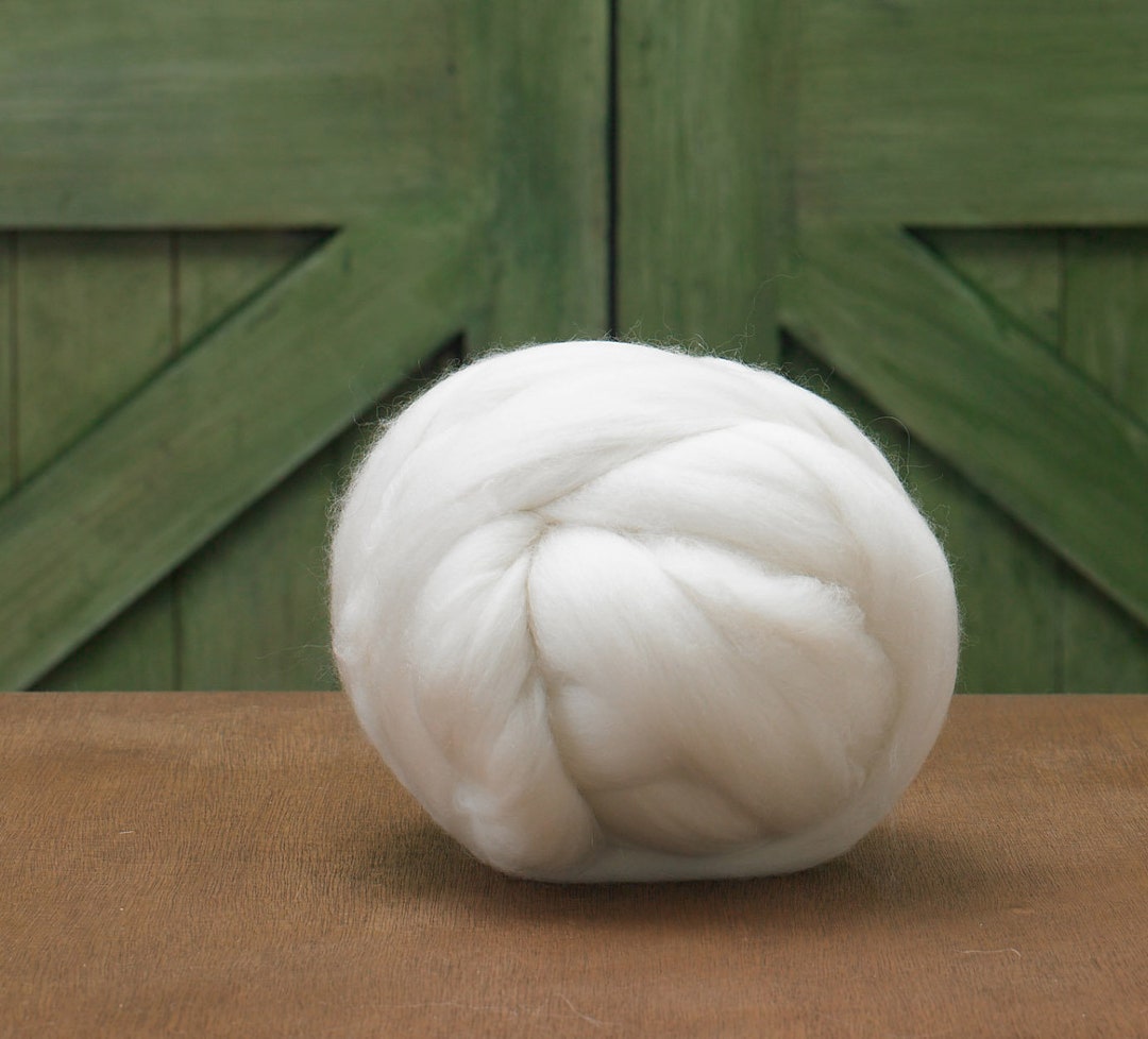 Half Australian Merino Wool Roving / Tops Half White Mongolian Cashmere ...