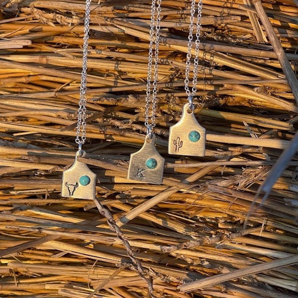 Cow Tag Necklace - Etsy