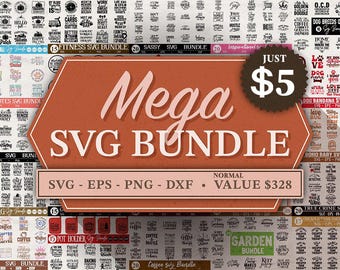 Mega SVG Bundle, T Shirt Designs SVG, Svg Files for Cricut, Silhouette ...